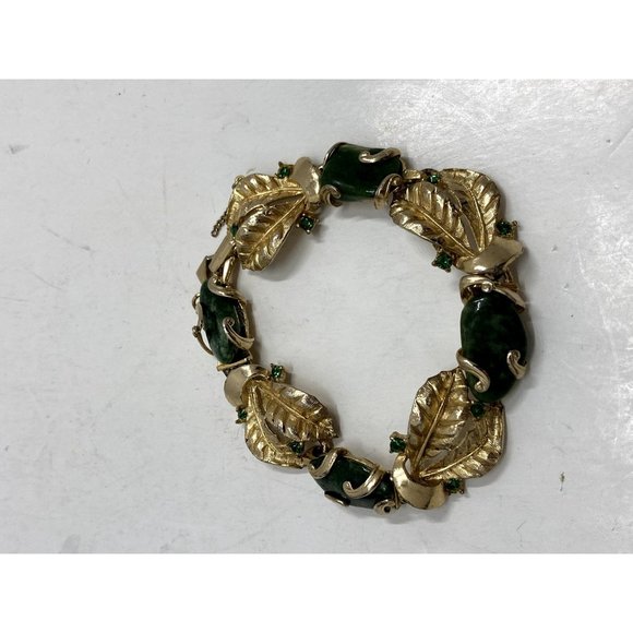 Denbe | Jewelry | Vintage Denbe Hefty Green Stone And Green Rhinestone ...